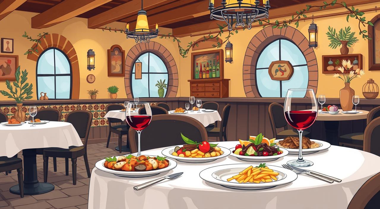 Cartoon Restaurant Table Restaurant Table Vector Art & Graphics